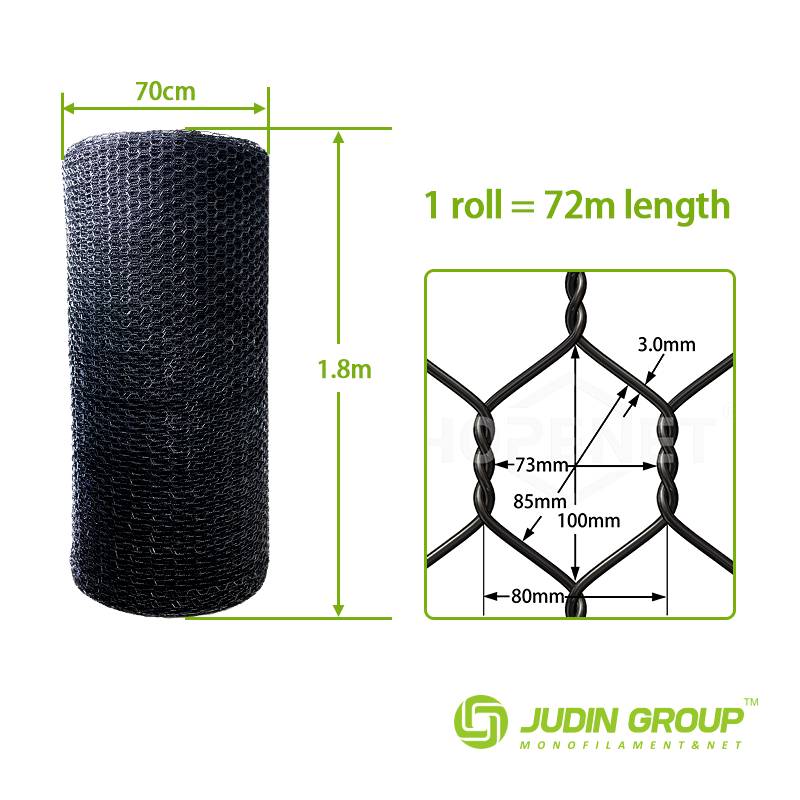 4.0 inch-Plastic mesh fencing-floating fence-Black-Super large mesh-3 ...